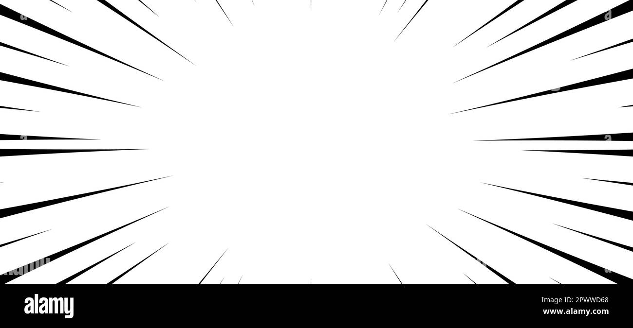 Comic book speed lines. Action lines Manga effect. Pattern of fast ...