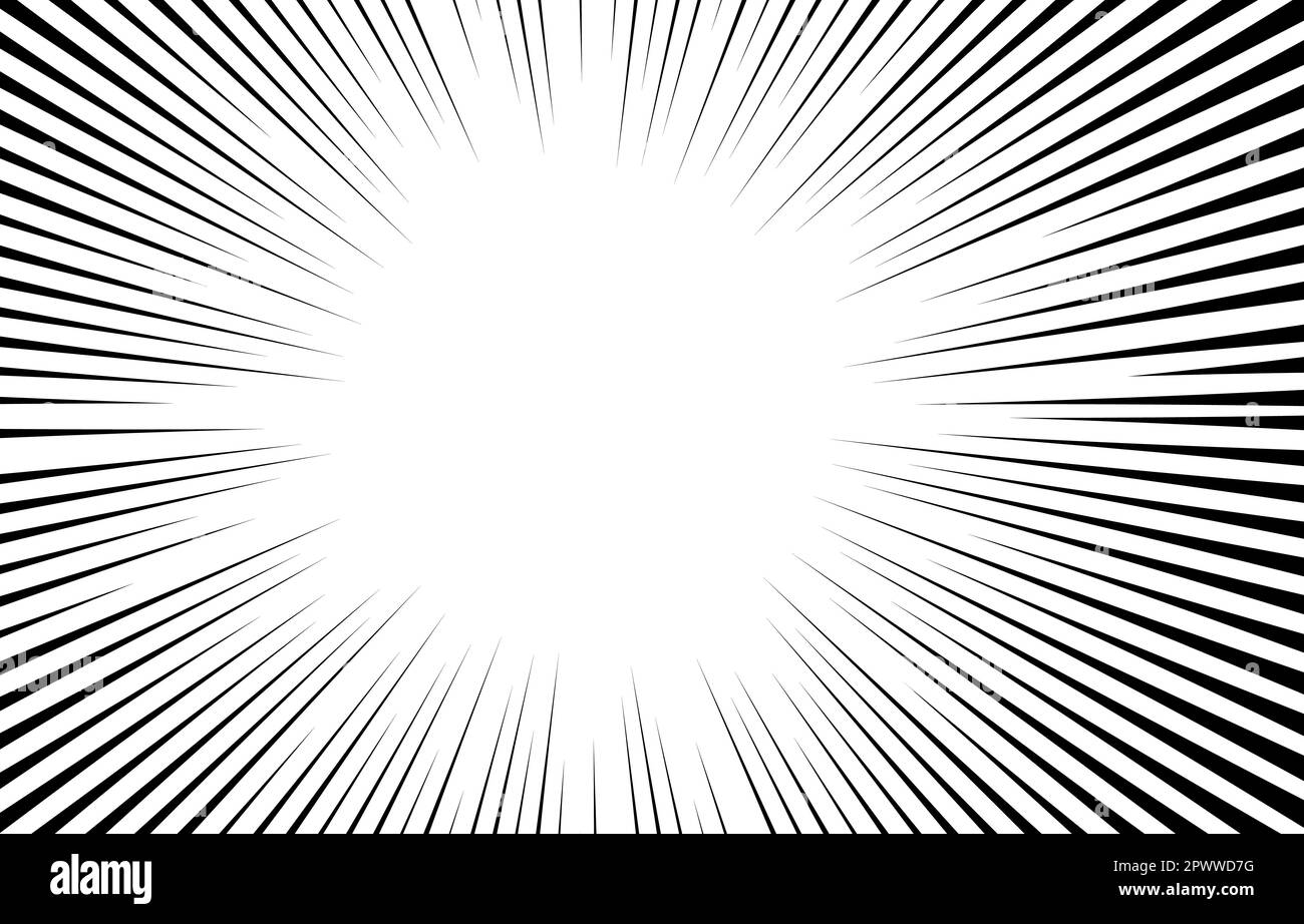 Comic book speed lines. Action lines Manga effect. Pattern of fast ...