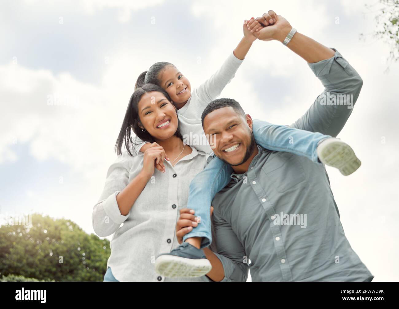 Strength of a family, like the strength of an army. parents carrying ...