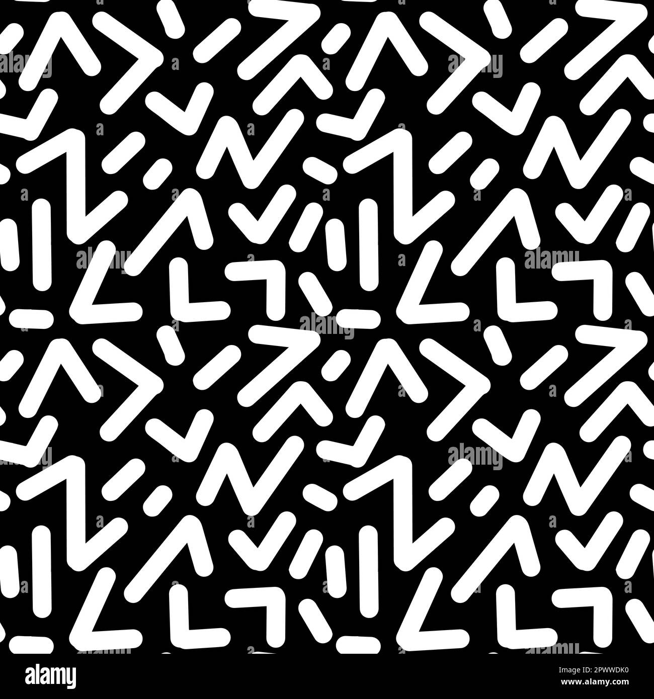 90s seamless pattern squiggle random. Vector illustration Stock Vector ...