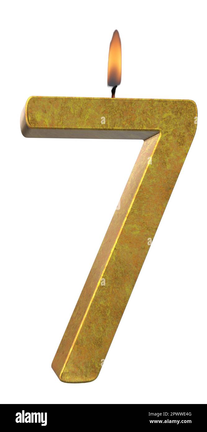 Burning birthday candle number Stock Vector Images - Alamy