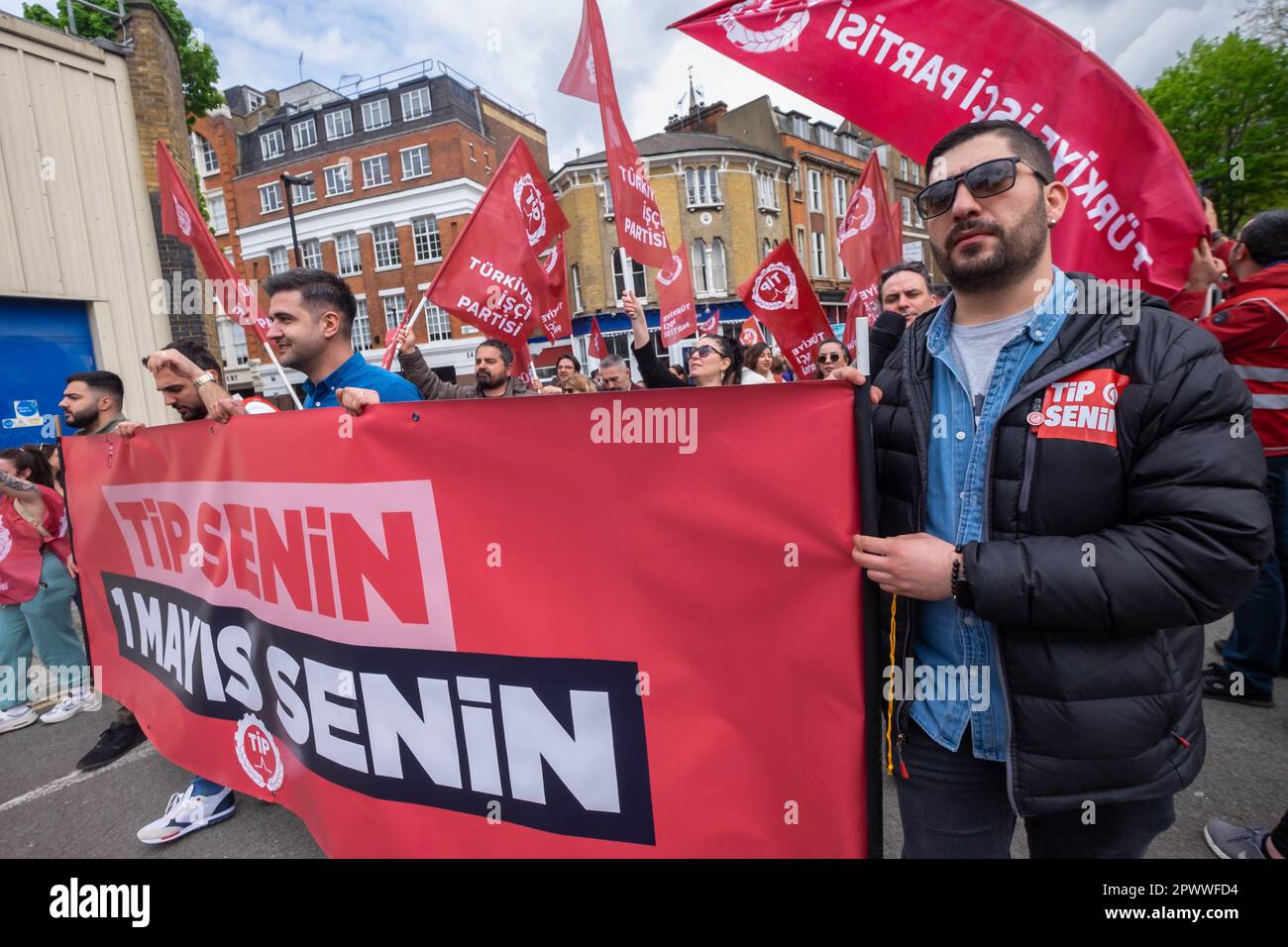 London, UK. 1 May 2023. Turkish Workers' Party, TiP.. Several thousand ...