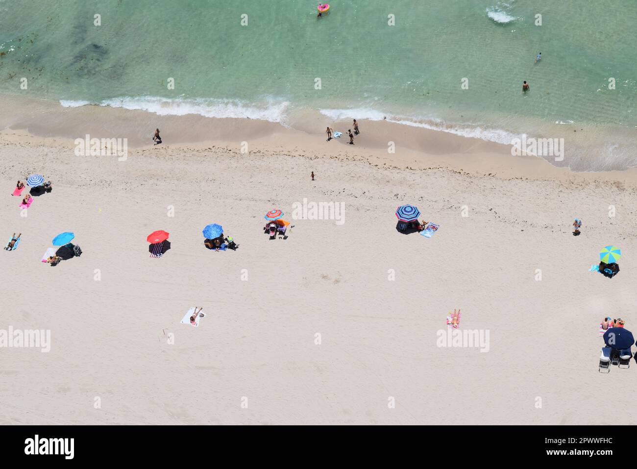 Miami beach coastline from above Stock Photo - Alamy