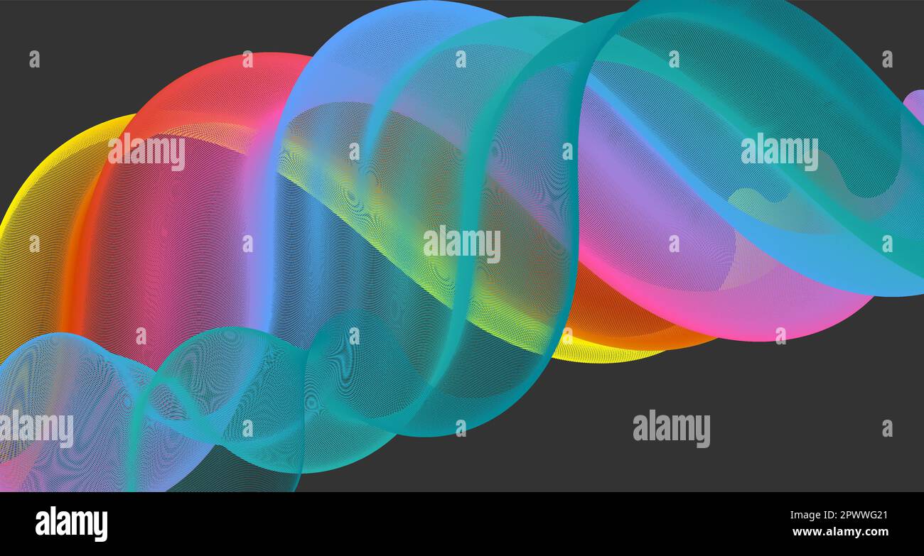 Poster with music abstract linear wave. Breeze background, sound wave ...