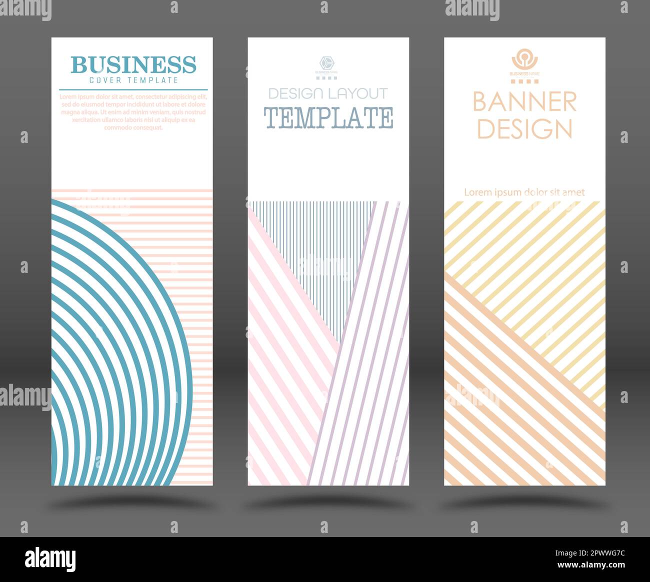 Geometric composition. A set of layouts for the design of banners ...