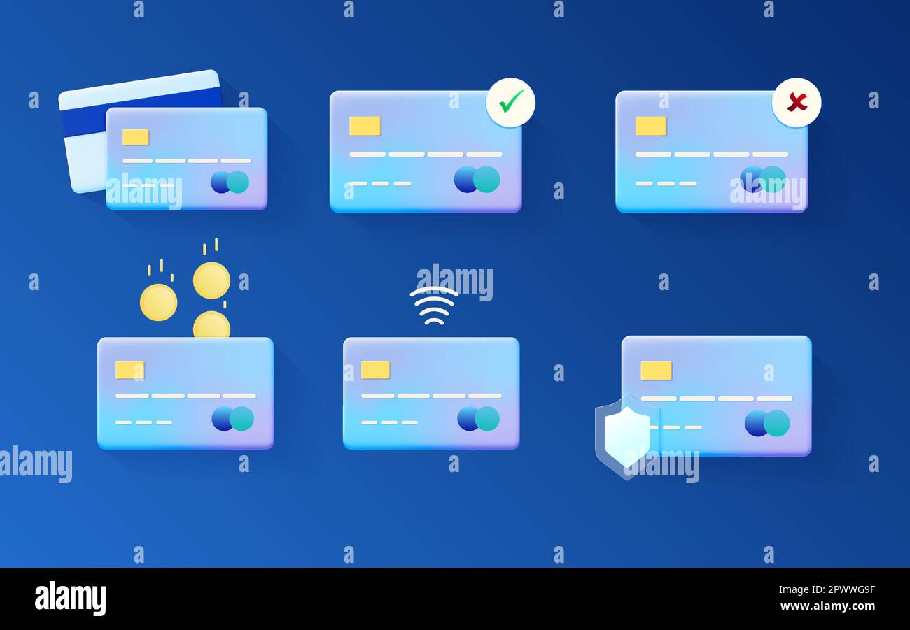 Contactless debit cards Stock Vector Images - Alamy