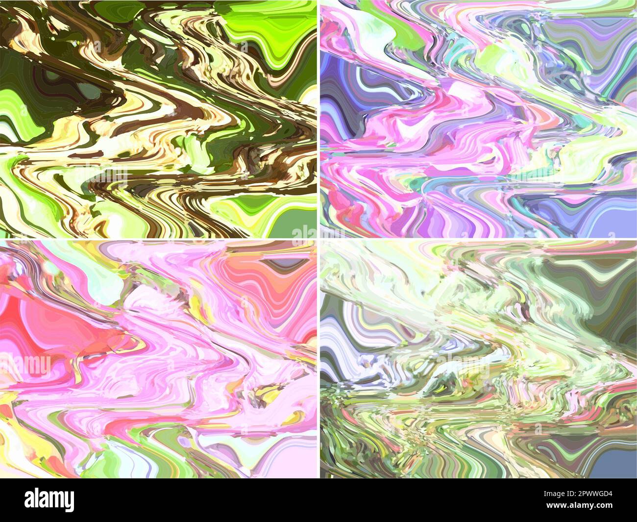 Colorful backgrounds or textures - floral or park motifs. Tropical wavy ...
