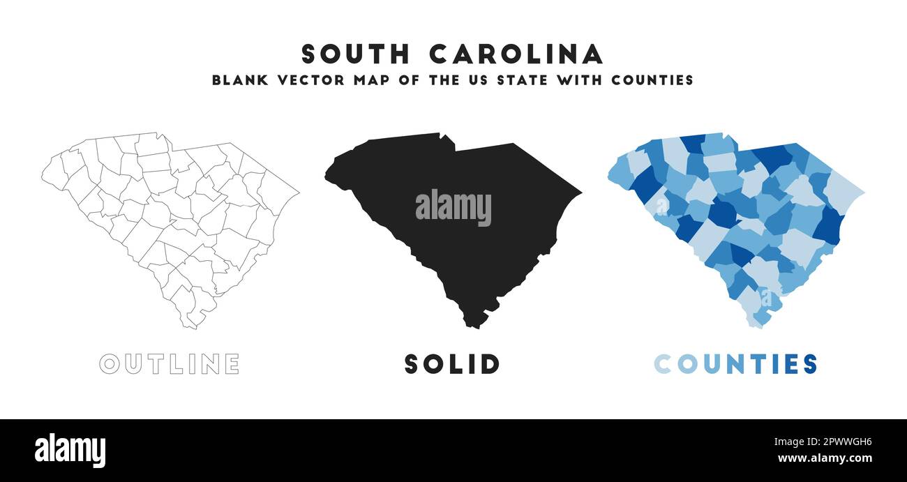 South carolina map Stock Vector Images - Alamy