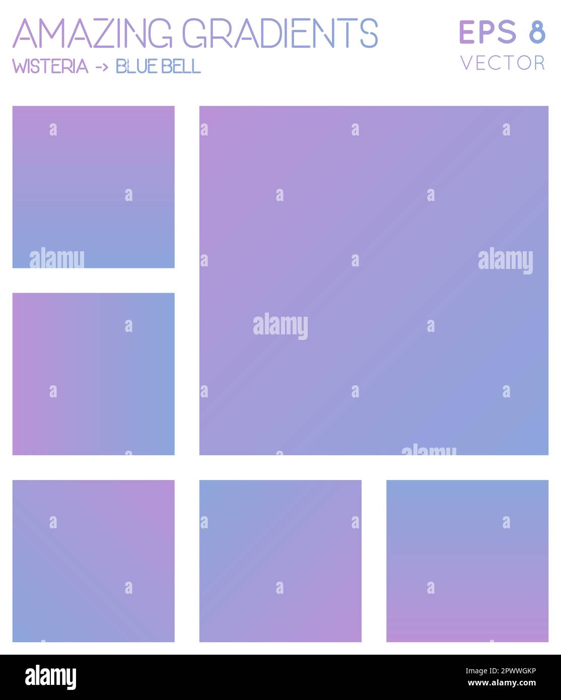 Colorful gradients in wisteria, blue bell color tones. Actual gradient ...