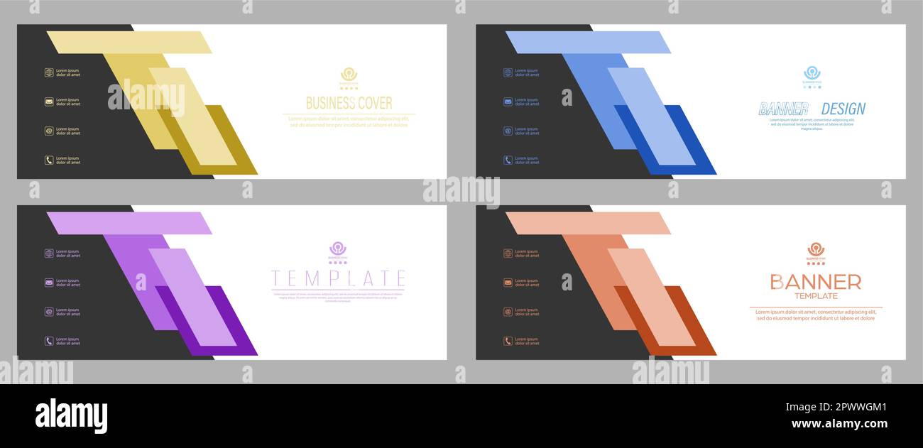 The layout of the banner, cover, poster, poster. A set of geometric ...