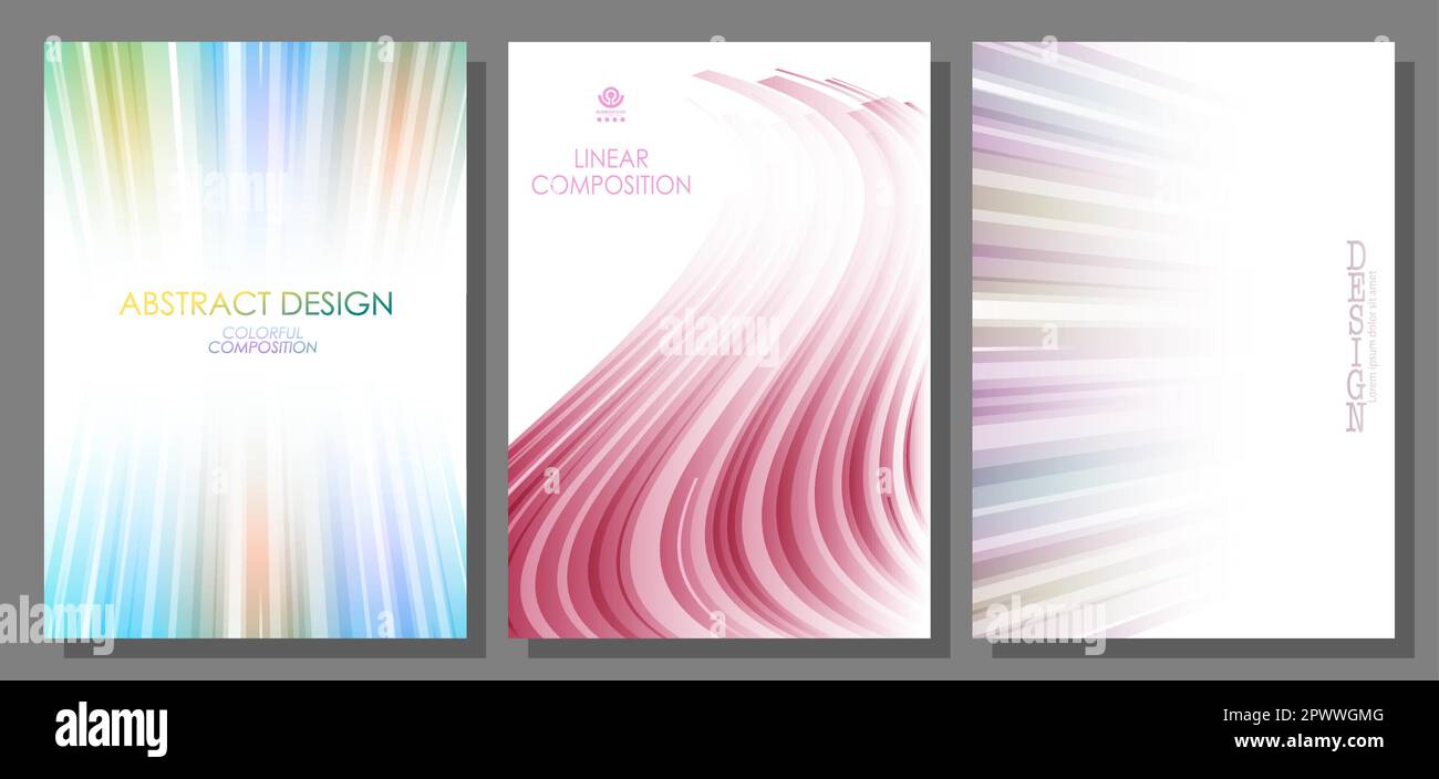 Colorful gradient background. A set of layouts for covers, brochures ...