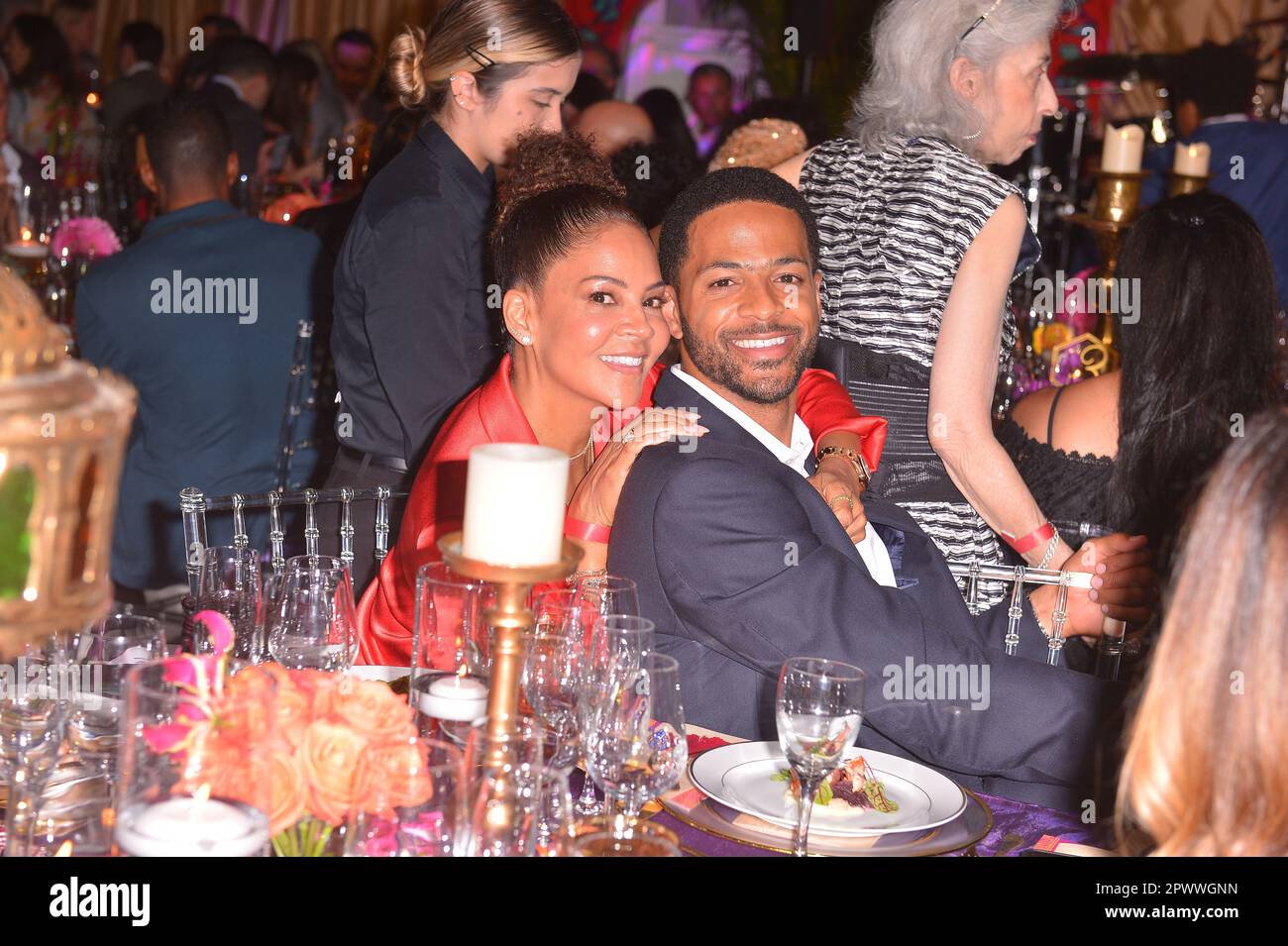 MIAMI, FL - APRIL 29: Tracy Wilson Mourning and son Alonzo Mourning III ...