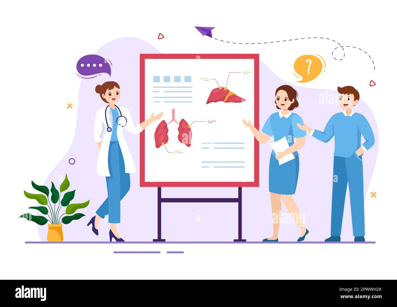 Medical School with Students Listening to Doctor Lecture and Learning ...