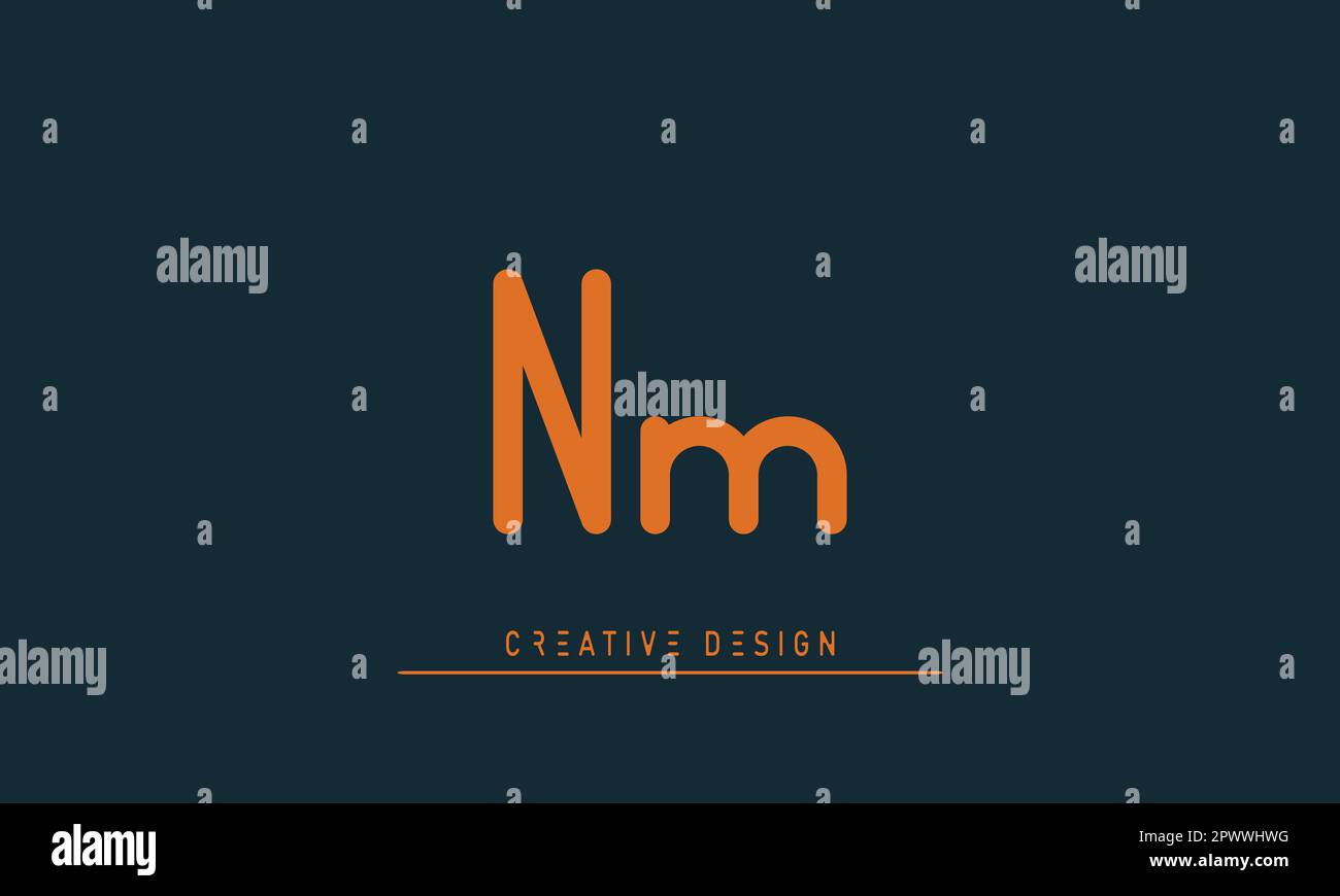 Alphabet letters Modern Creative logo NM , MN Stock Vector Image & Art ...