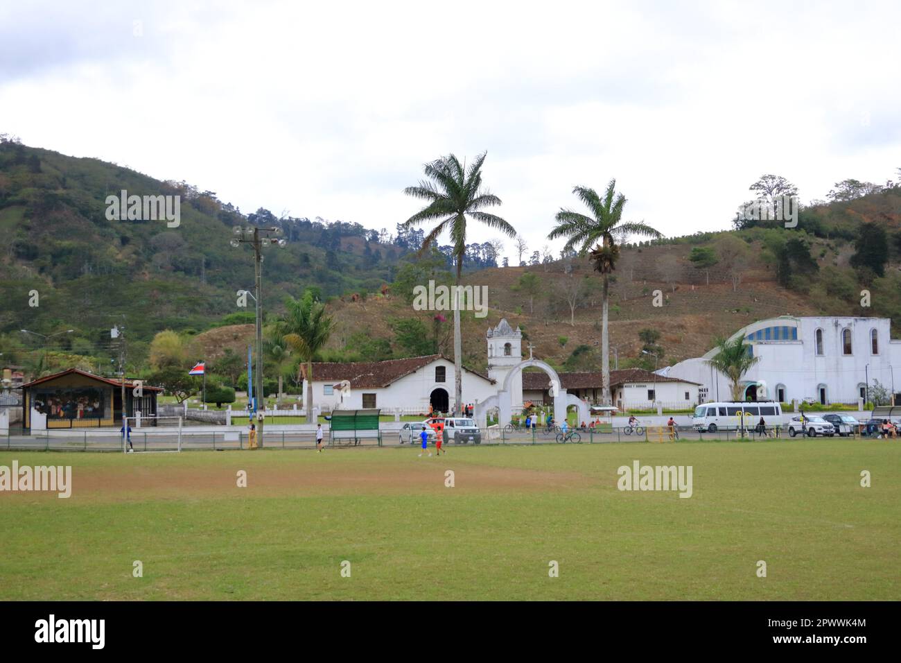 March 3 2023 - Orosi in Costa Rica: Football playing children in the ...