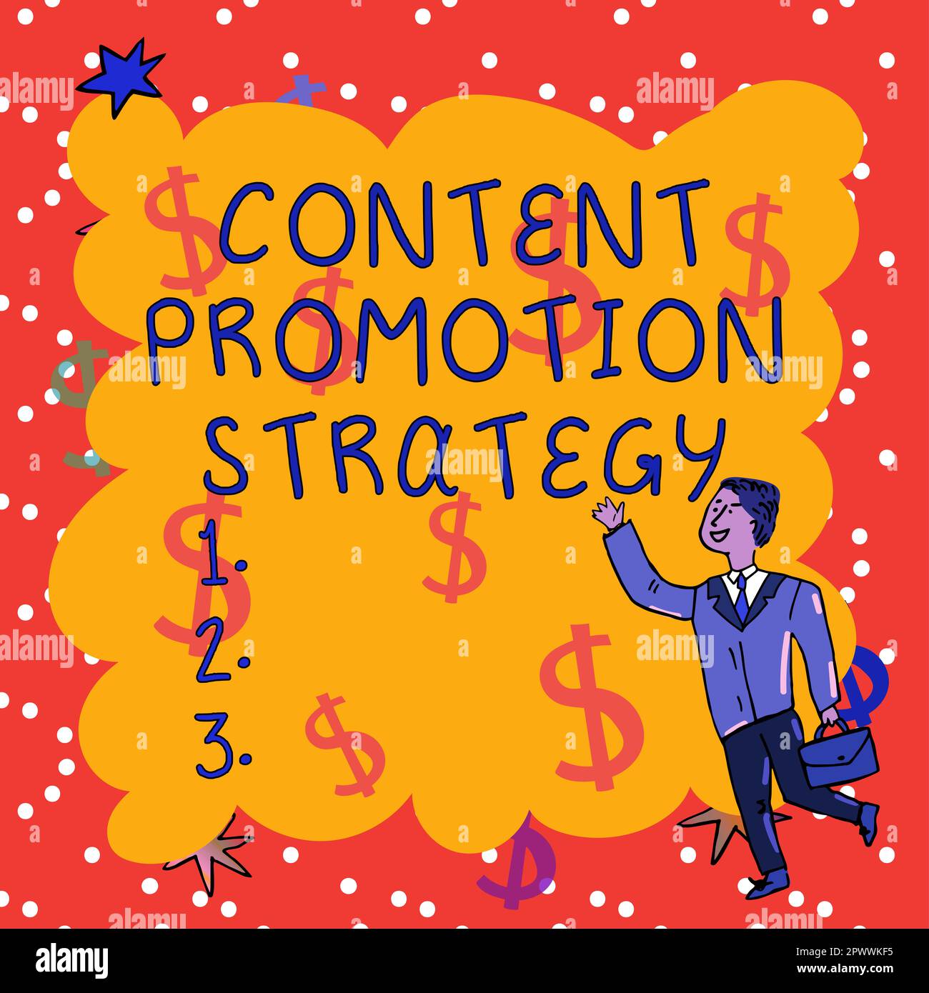 Conceptual display Content Promotion Strategy, Business showcase about ...