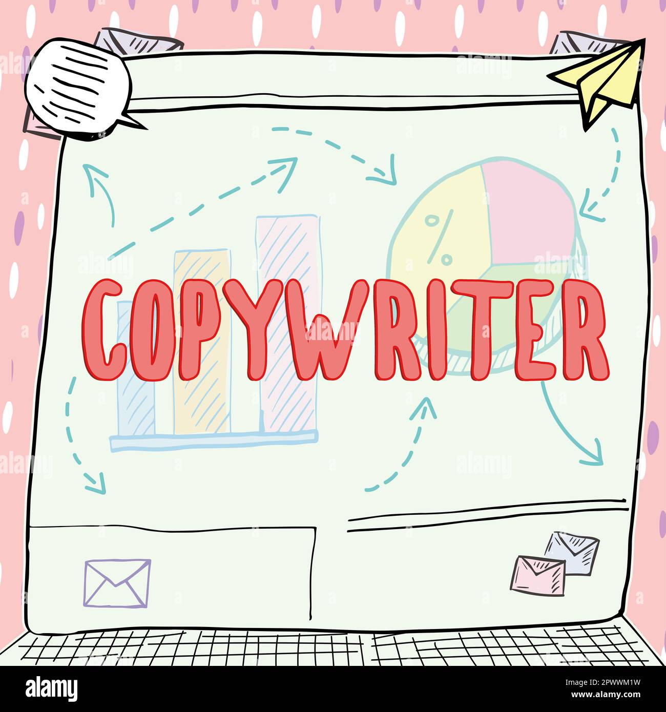 Conceptual caption Copywriter, Business approach writing the text of advertisements or publicity ...