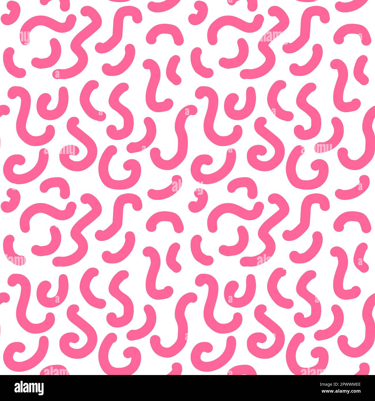 Colorful line doodle seamless pattern. Creative abstract art background ...