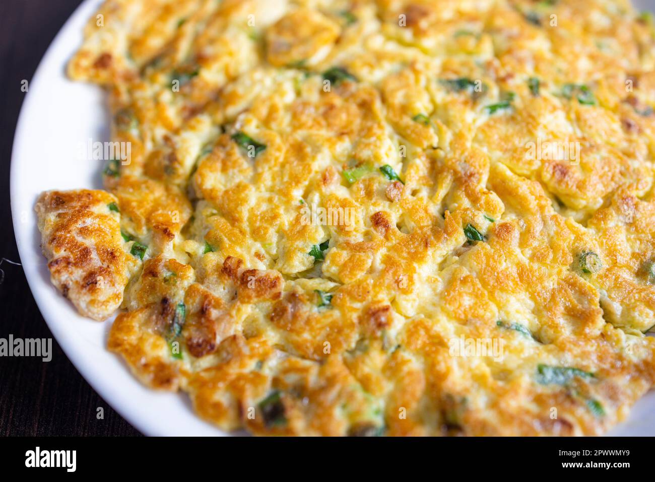 Traditional Taiwan cuisine omelet with salted and dried radish Stock ...