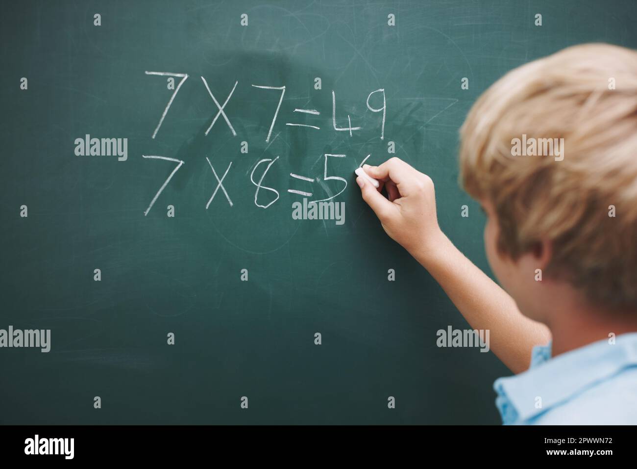 Chalk piece on maths board hi-res stock photography and images - Alamy