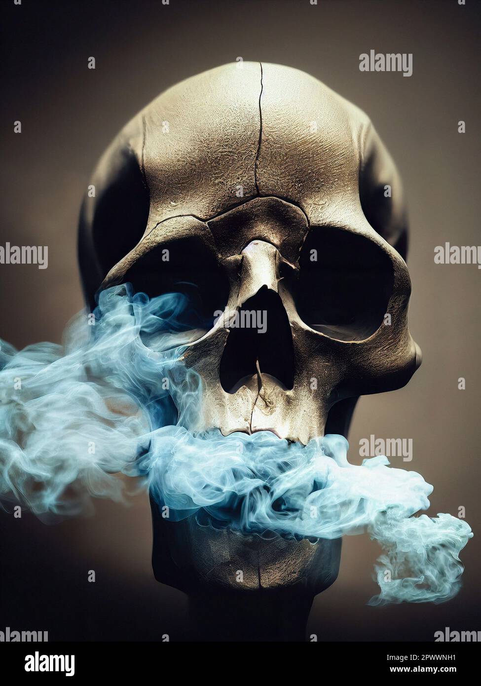 Smoking skull hi-res stock photography and images - Alamy