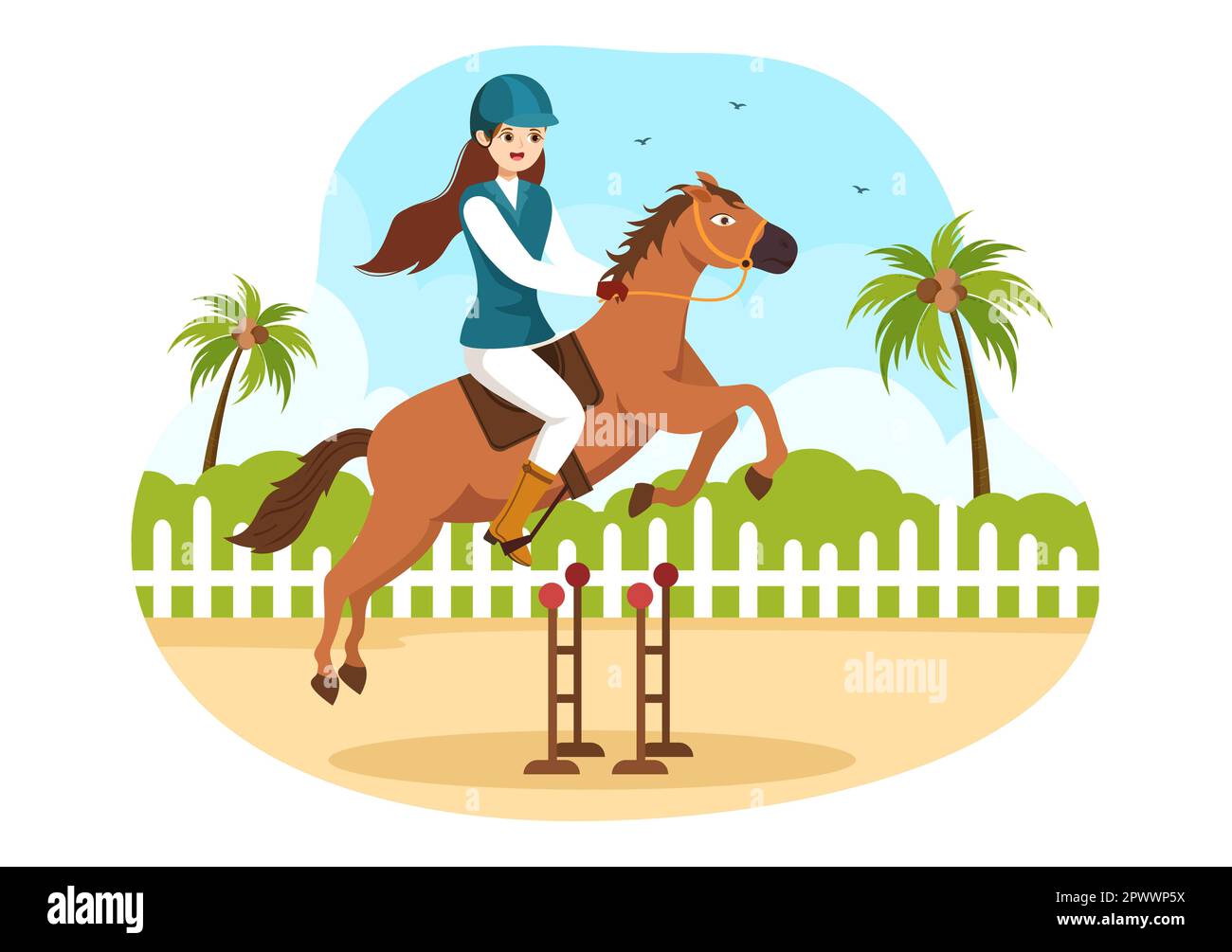 Jumping Horse Cartoon