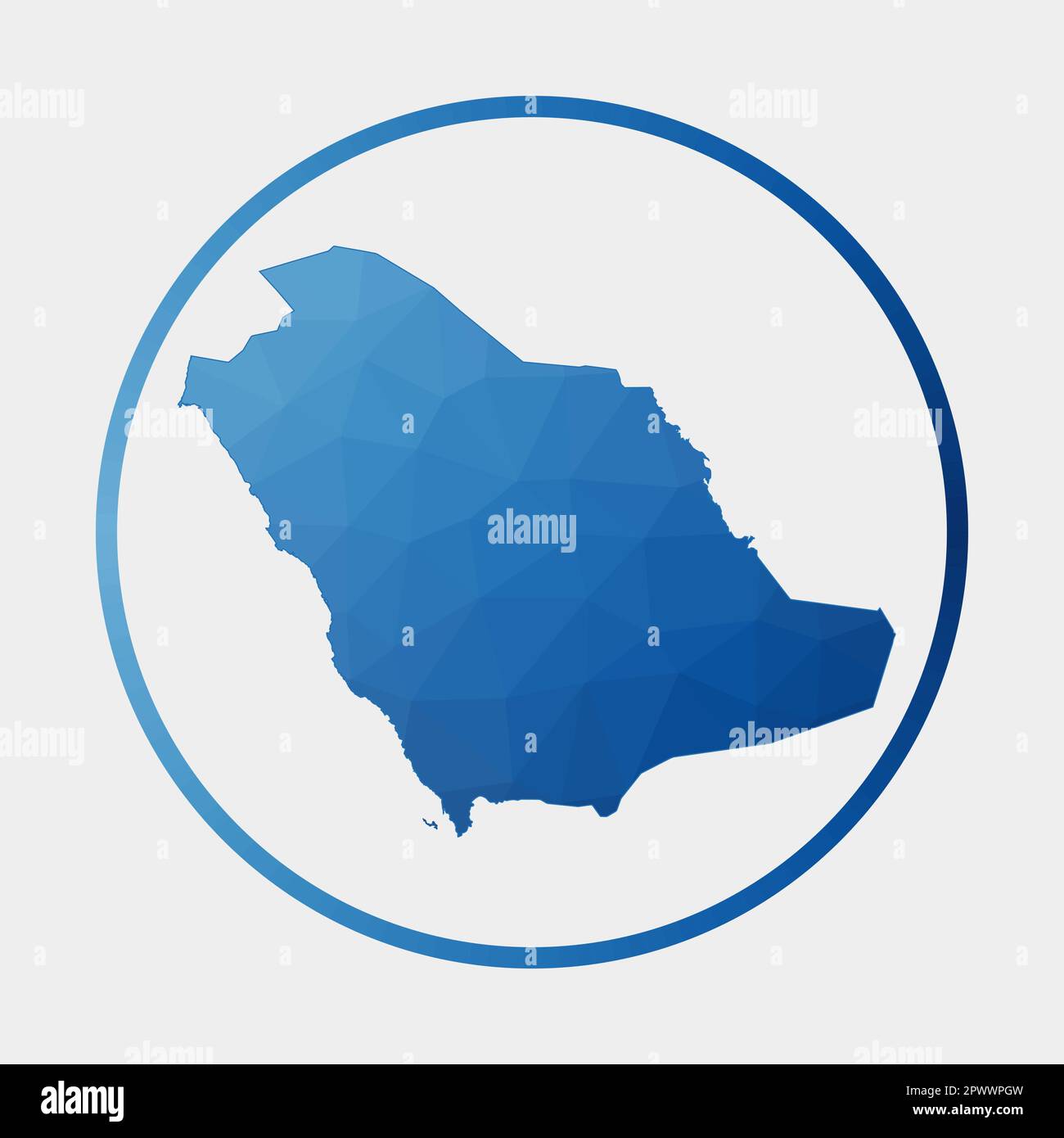 Saudi Arabia icon. Polygonal map of the country in gradient ring. Round ... Saudi Arabia icon. Polygonal map of the country in gradient ring. Round ...