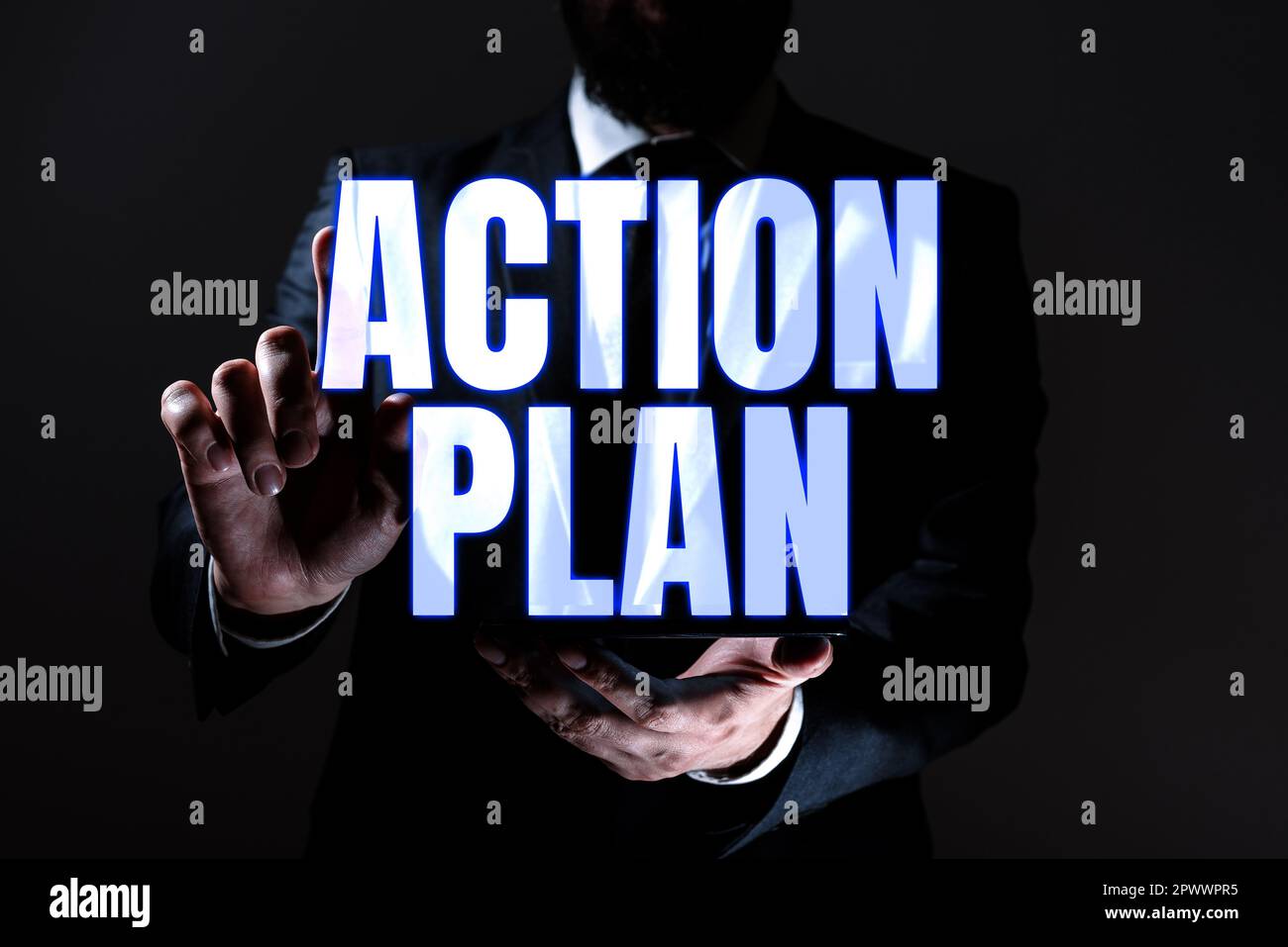 Conceptual display Action Plan, Word for list of things or schedule to ...