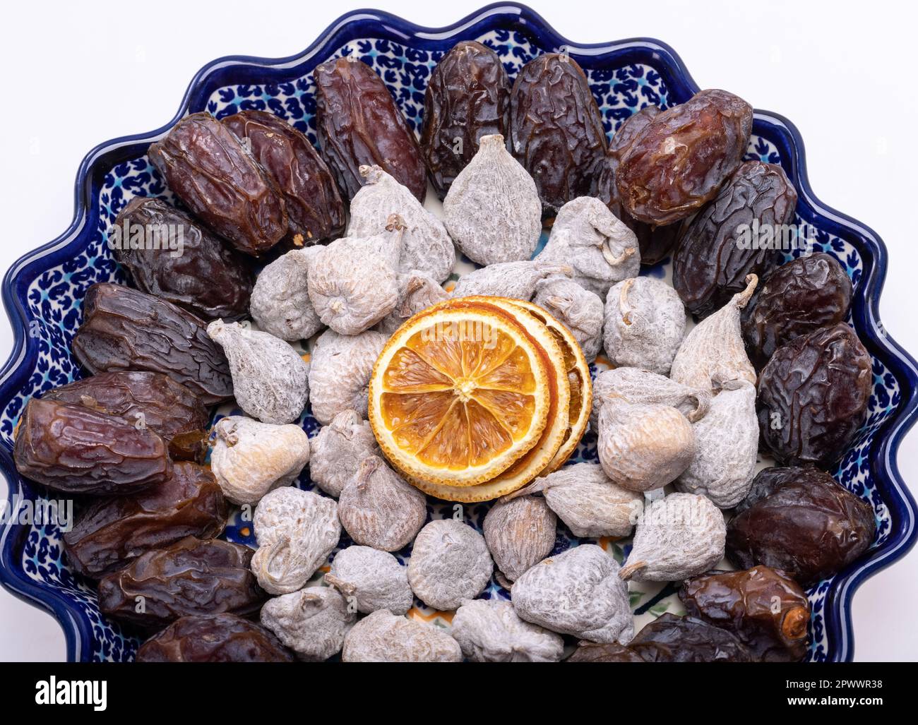 dried orange slices, figs sprinkled with rice flour and medjoul jumbo ...