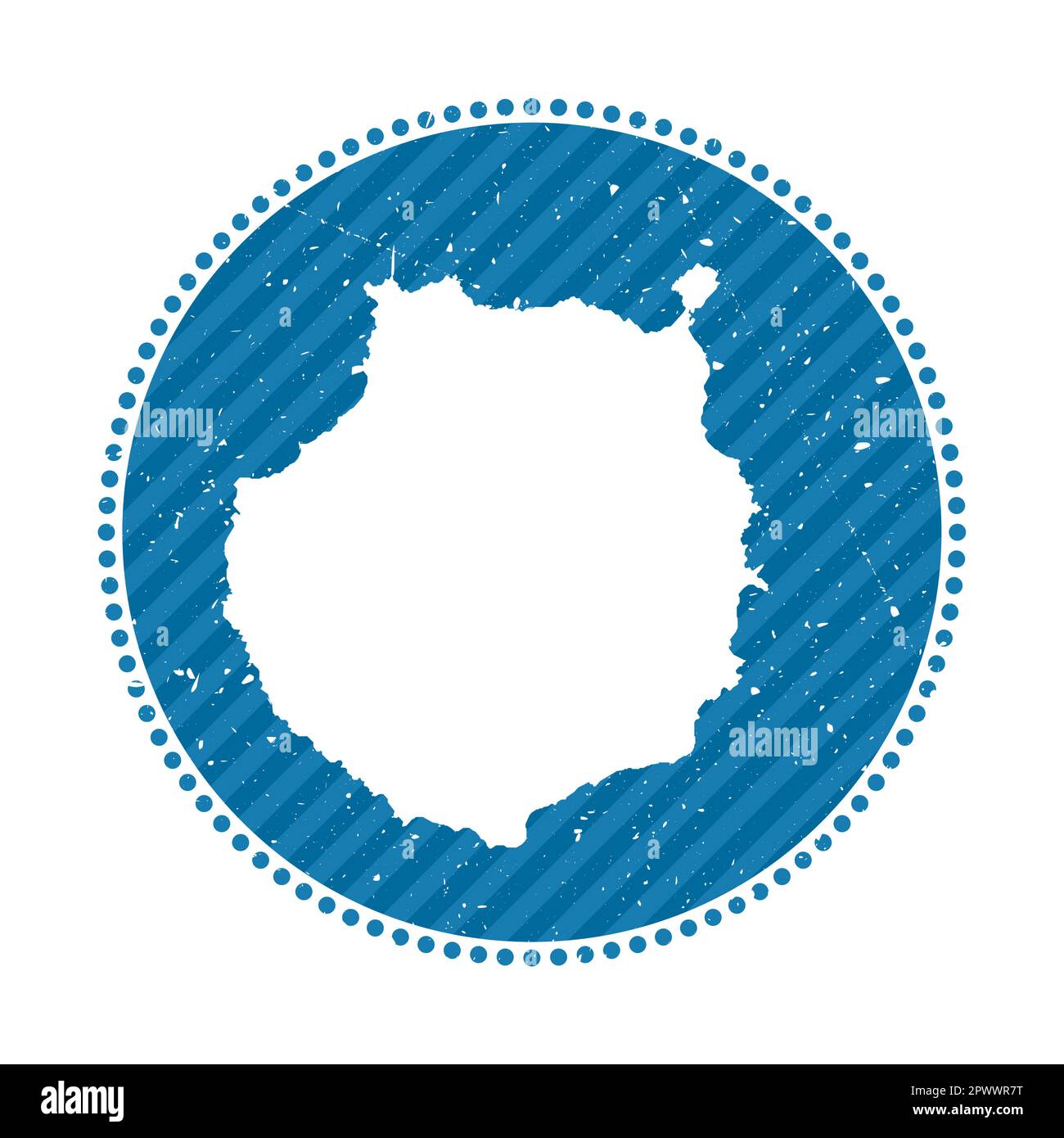 Gran Canaria striped retro travel sticker. Badge with map of island ...