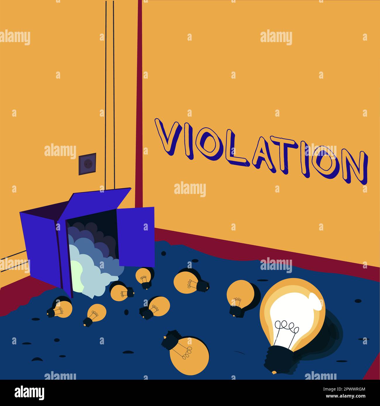 Text showing inspiration Violation, Concept meaning an infringement of ...