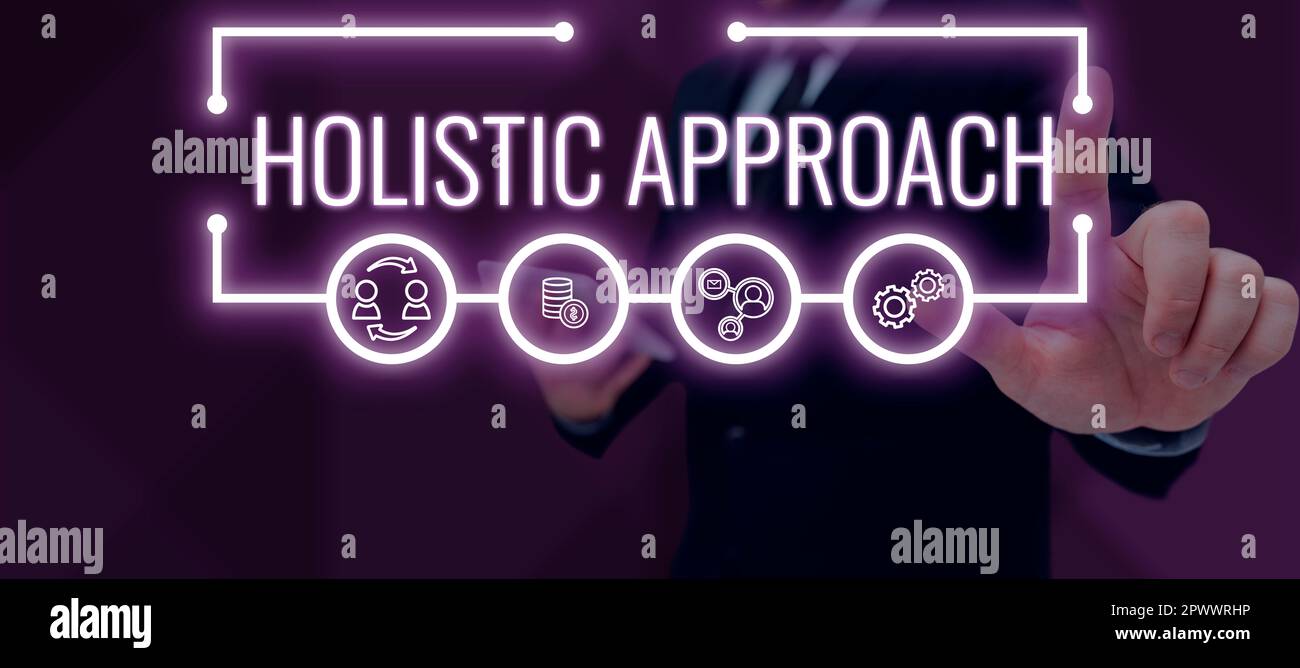 Inspiration showing sign Holistic Approach, Business concept ...