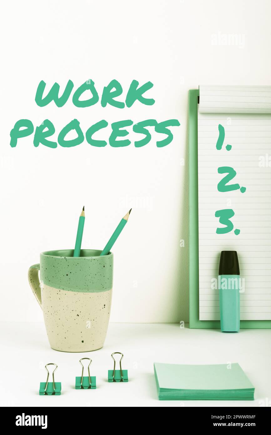 Conceptual caption Work Process, Business concept Standard procedures ...