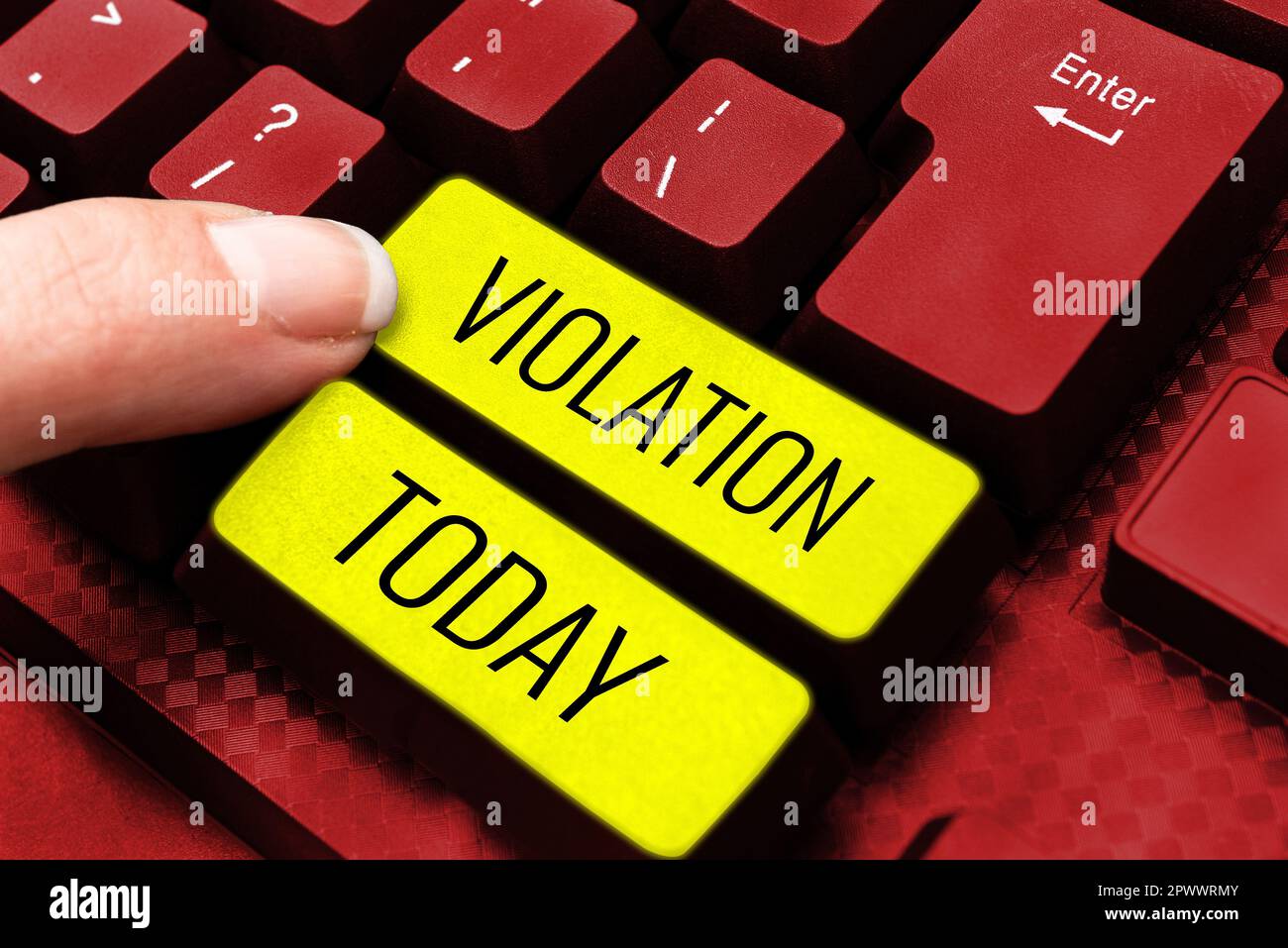 Text caption presenting Violation, Internet Concept an infringement of ...