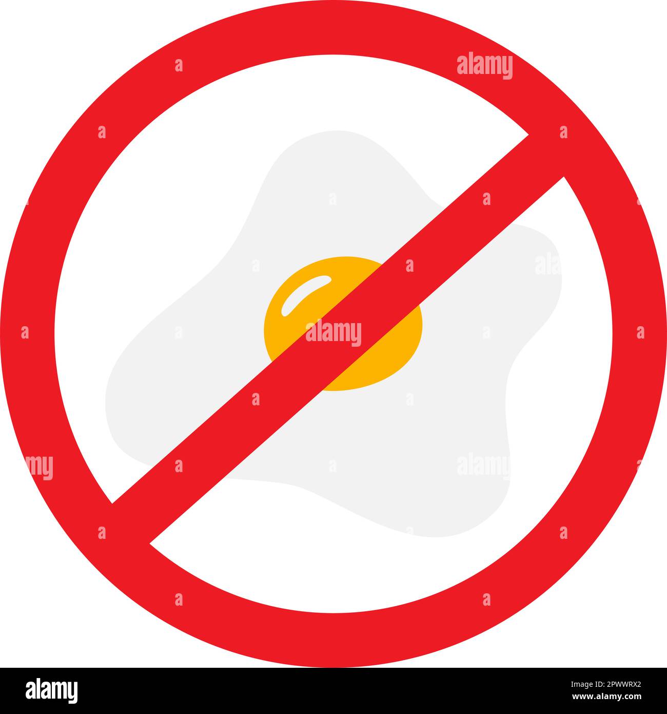 Fried egg with strips of bacon in trendy color combination. Quick ...