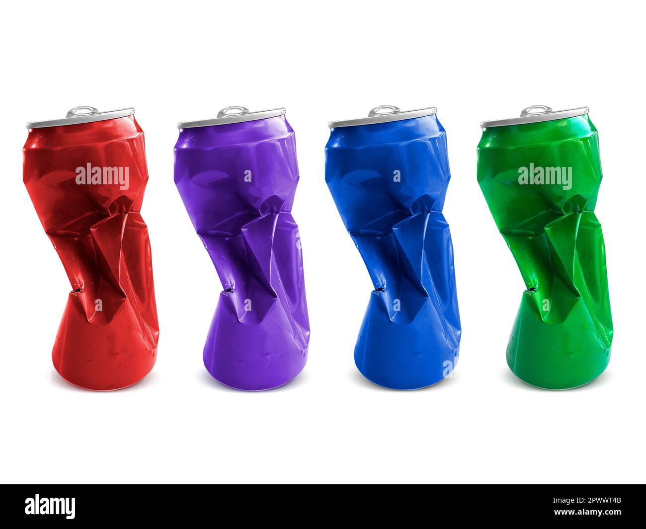 Compressed cans isolated on a white background Stock Photo - Alamy