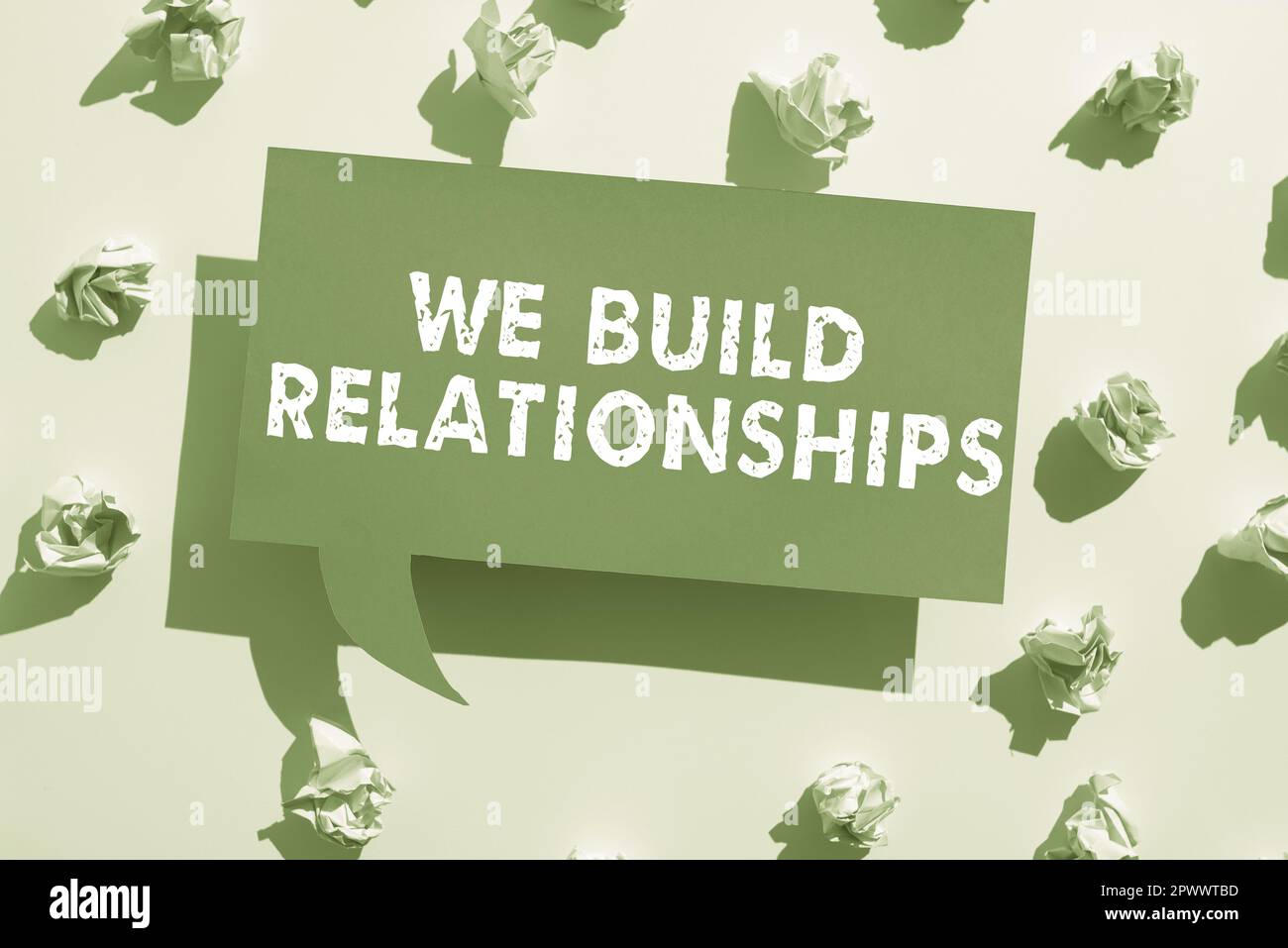 Text sign showing We Build Relationships, Business concept Developing ...
