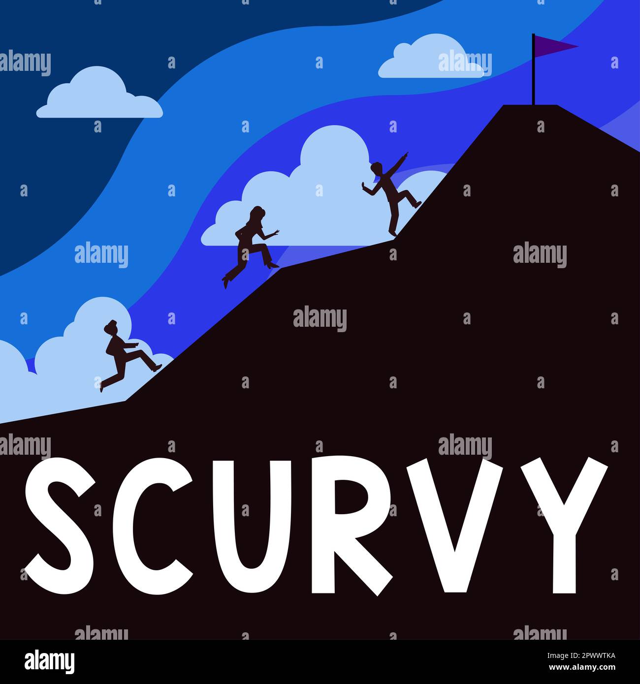 Handwriting text Scurvy, Word for disease caused by a lack of vitamin C ...