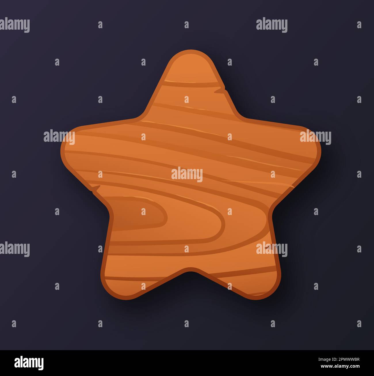 Wooden star button Stock Vector Image & Art - Alamy
