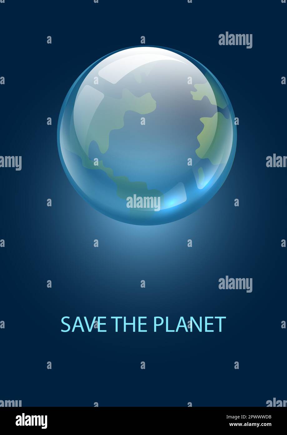 Crystal glass ball save clean planet hi-res stock photography and ...