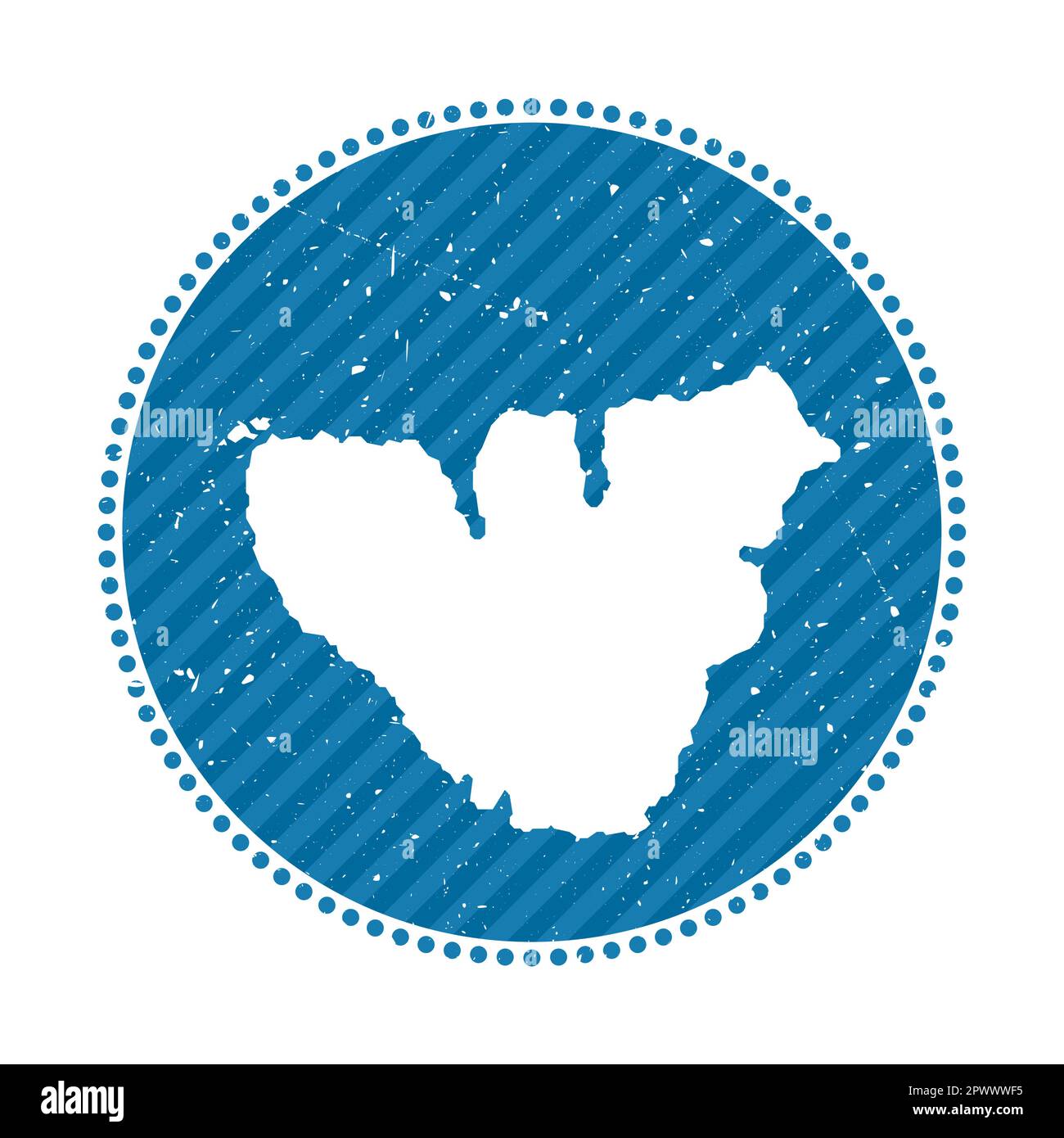 Moorea striped retro travel sticker. Badge with map of island, vector ...