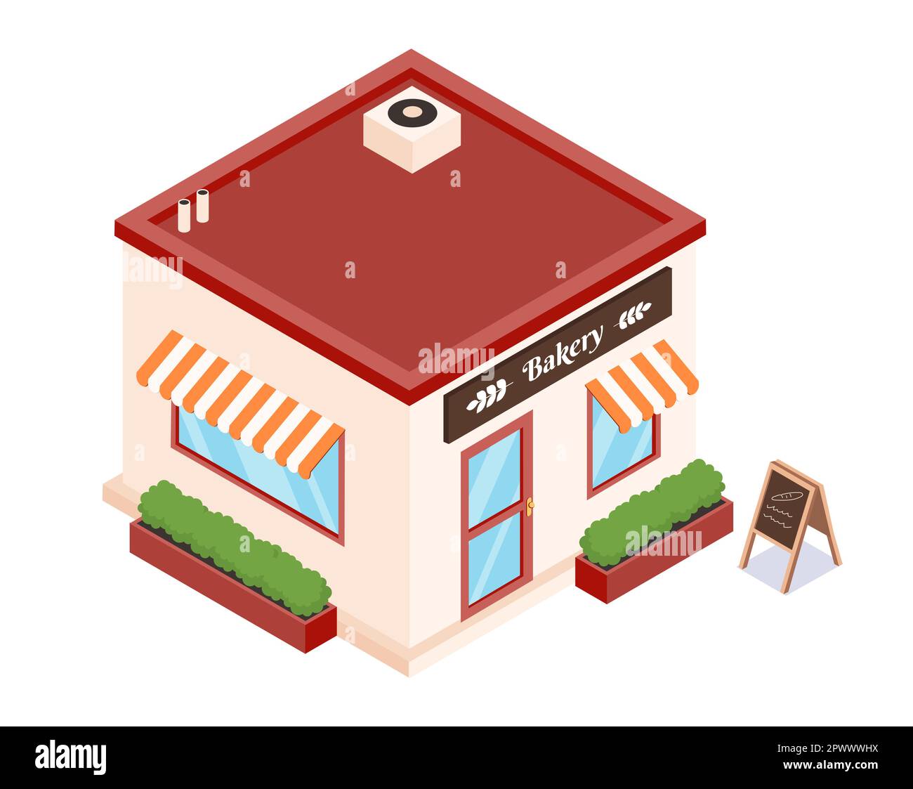 Isometric cafe facade Stock Vector Image & Art - Alamy