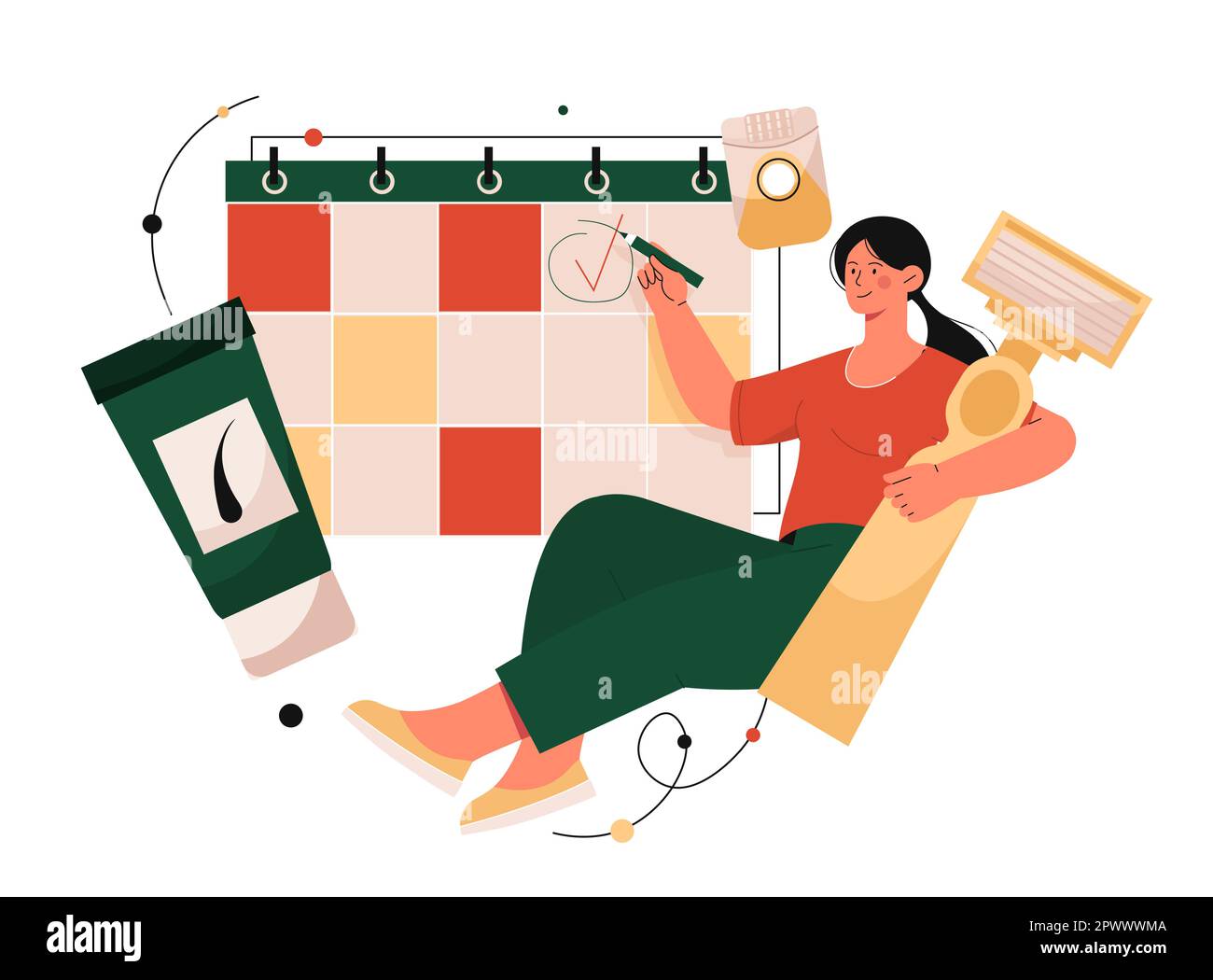 Professional epilation Stock Vector Images - Alamy