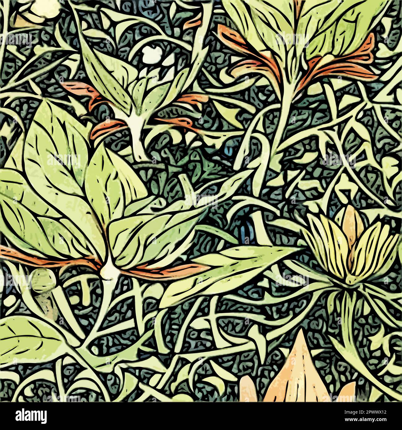 Contemporary poster. Botanical formula. Wall decoration, interior ...