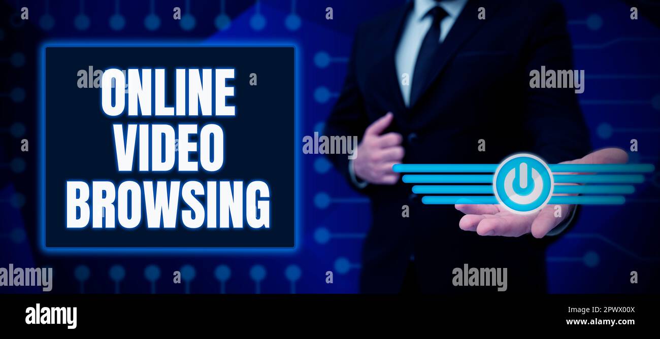 Conceptual caption Online Video Browsing, Business approach interactive ...