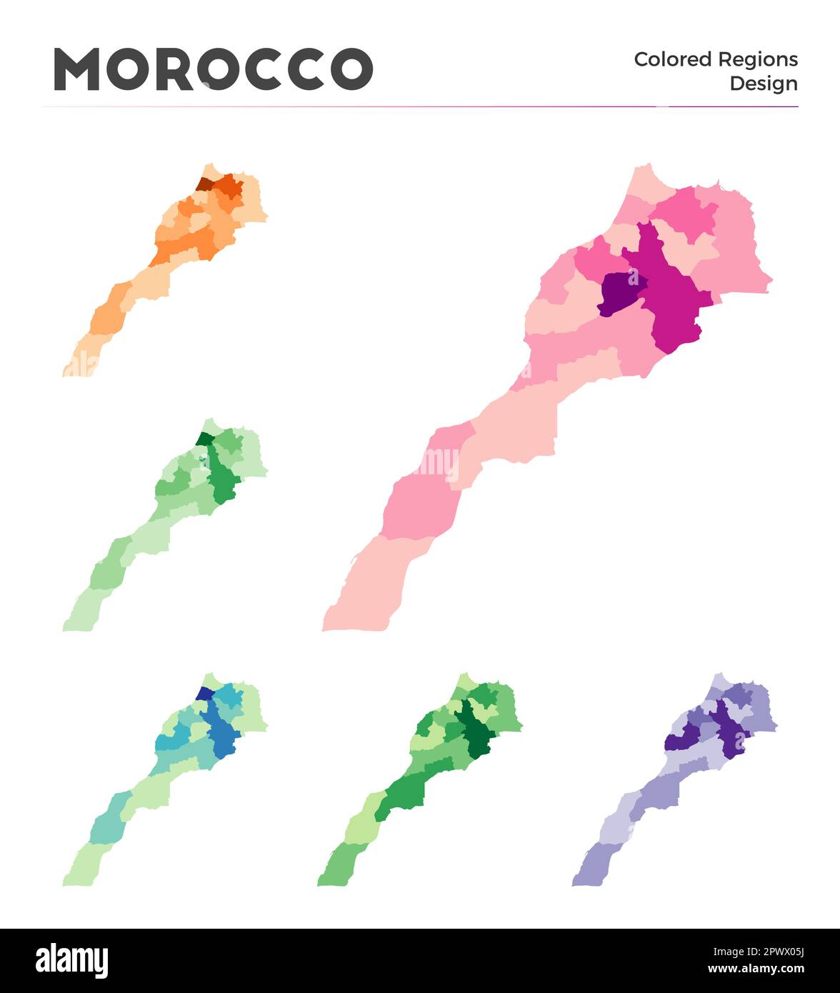 Morocco map collection. Borders of Morocco for your infographic ...