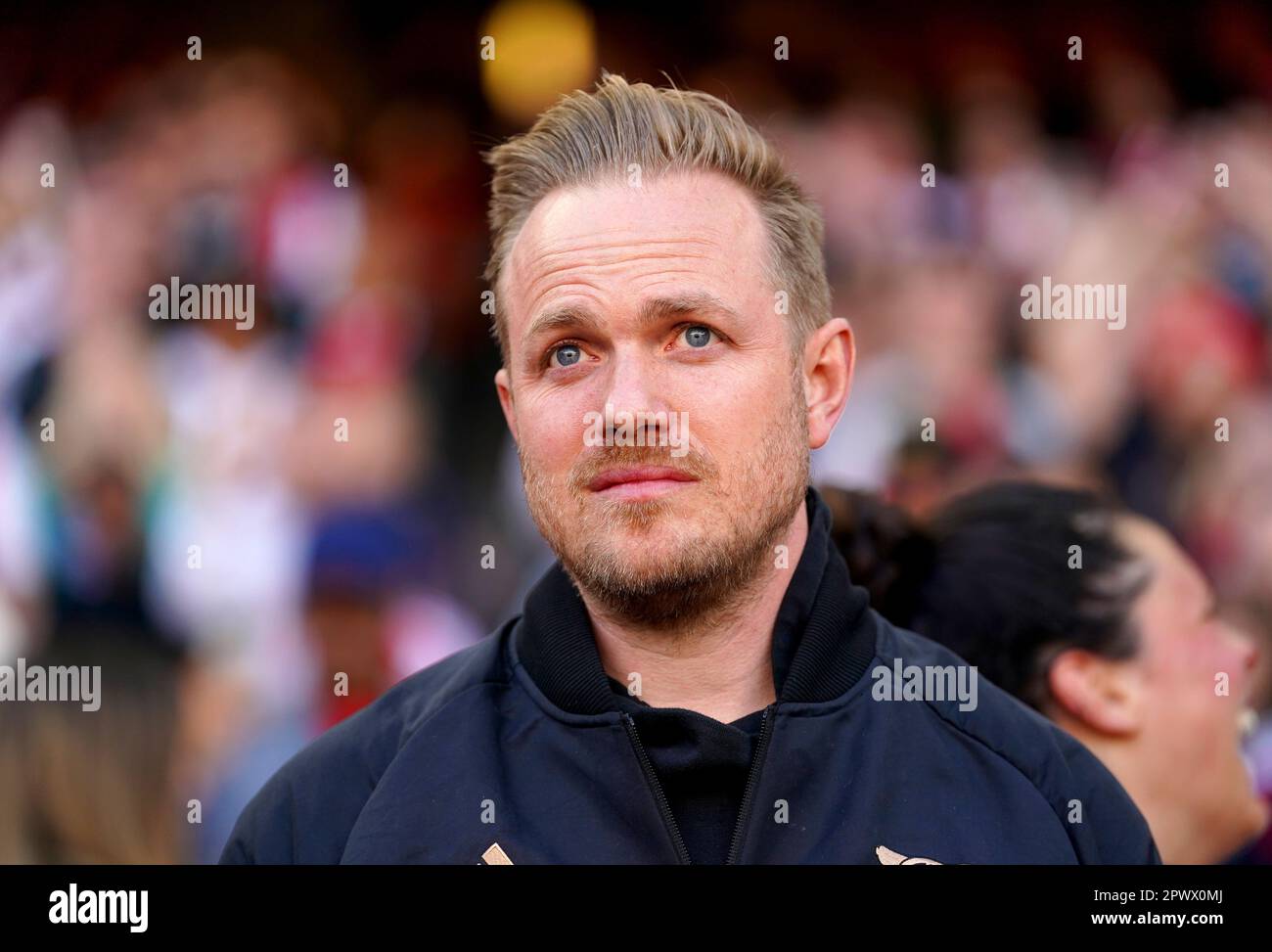 Arsenal manager Jonas Eidevall ahead of the UEFA Women's Champions ...