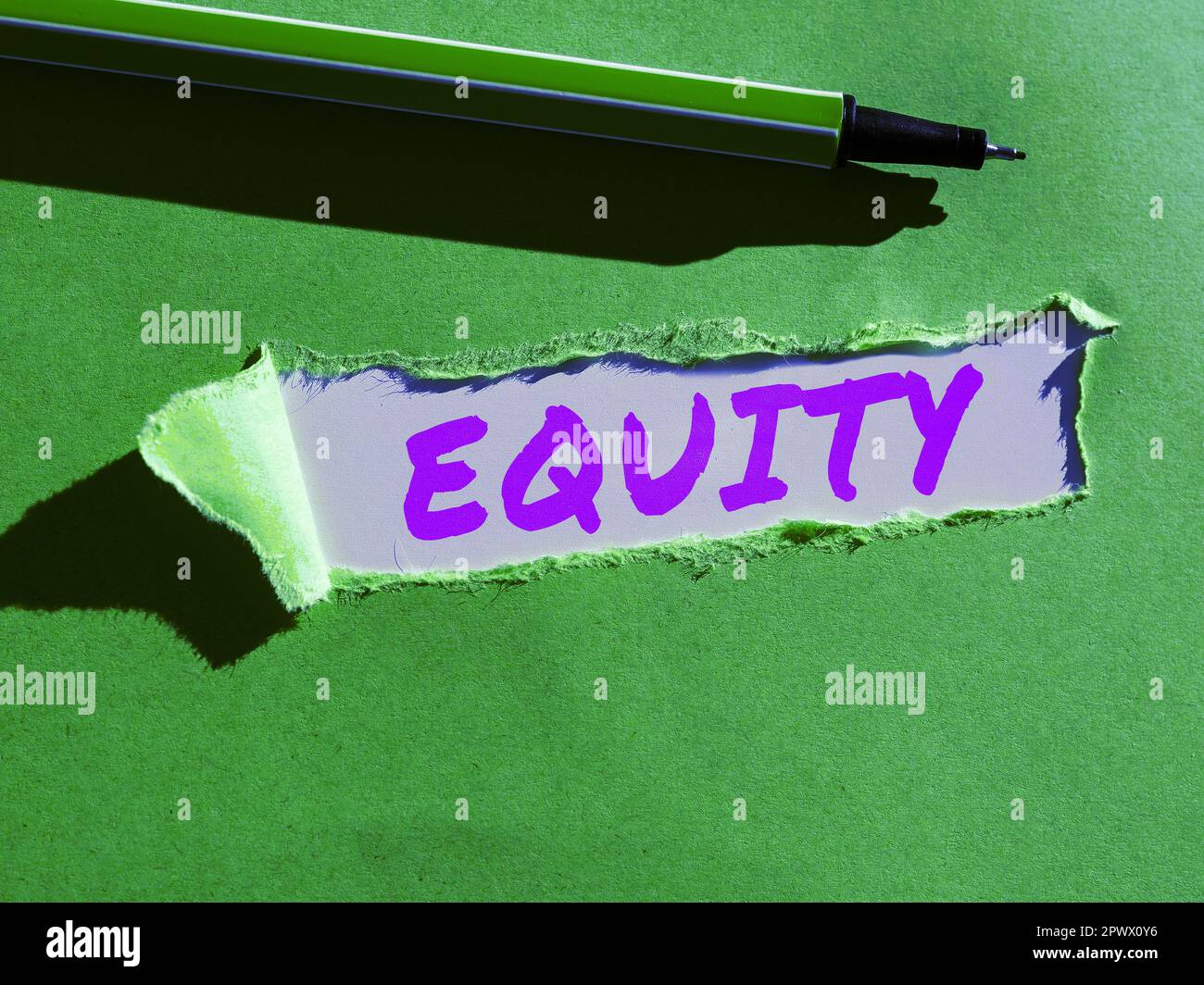 Hand writing sign Equity, Business overview quality of being fair and ...