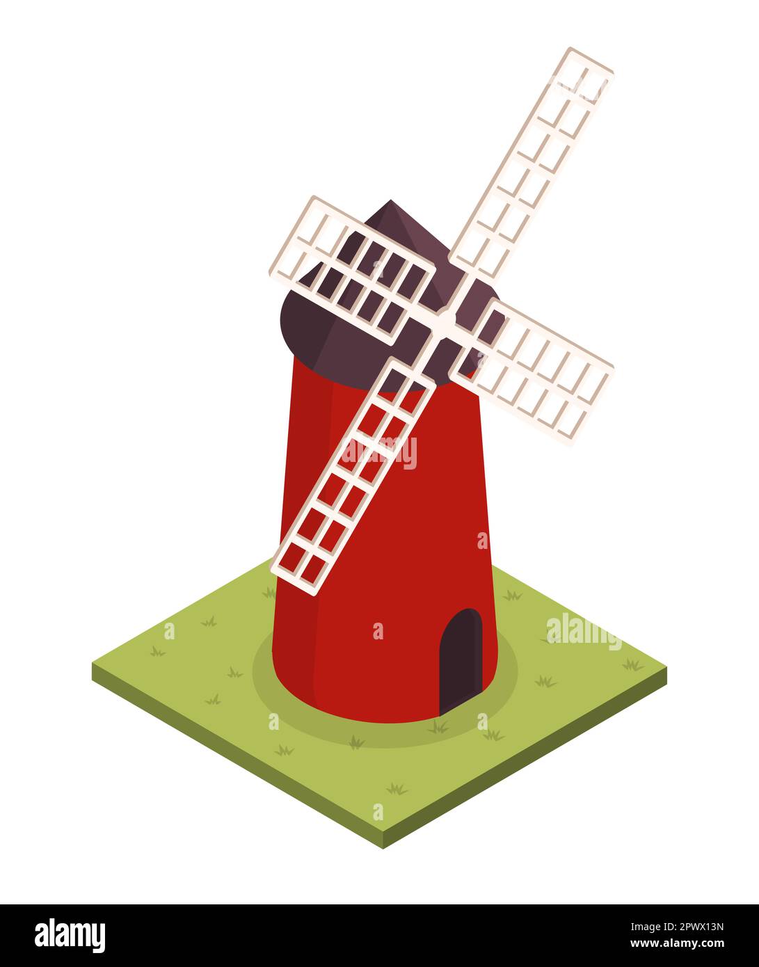 Red wind mill concept Stock Vector Image & Art - Alamy