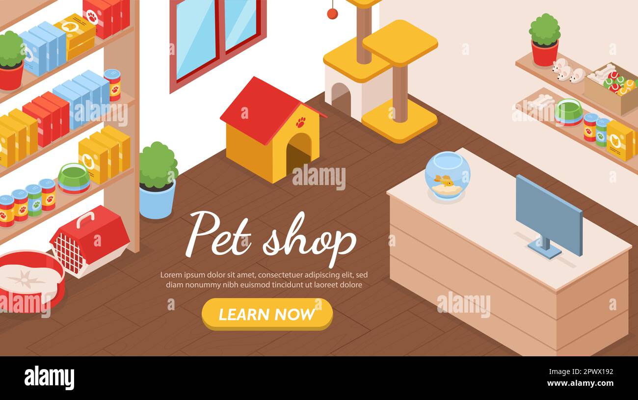 Pet shop poster design hi-res stock photography and images - Alamy
